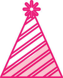 Pink party hat Royalty Free Vector Image - VectorStock