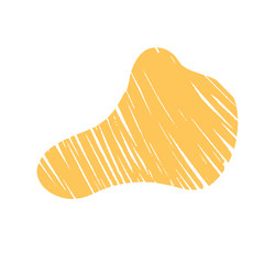 Bold wave geometric shape with pencil scratches Vector Image