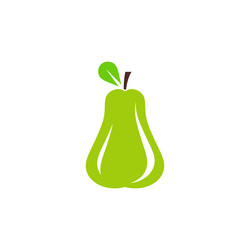Pear fruit logo icon design Royalty Free Vector Image