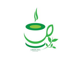 Green tea icon logo Royalty Free Vector Image - VectorStock