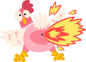 Chicken on fire hot spicy poultry creative logo Vector Image