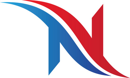 Letter n symbol design Royalty Free Vector Image