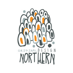 Northern logo template original design badge Vector Image