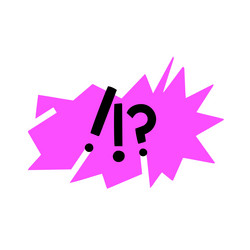 Exclamation points and question mark bold hand Vector Image