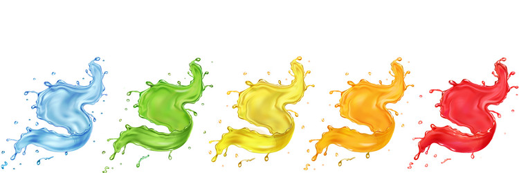 Raspberries in splashing red juice Royalty Free Vector Image