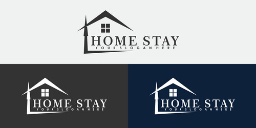 Home stay logo design with simple concept Vector Image