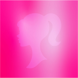 Hot pink barbie background with banner poster Vector Image