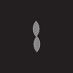 Letter s flower lines geometric symbol simple logo