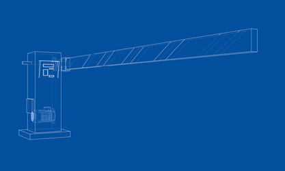 Outline barrier gate Royalty Free Vector Image