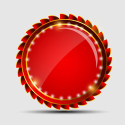 Red sign label template Royalty Free Vector Image