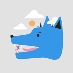 Blue Wolf Cartoon Vector Images (over 850)