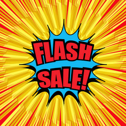 Comic book page sale concept Royalty Free Vector Image