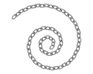 Realistic metal chain texture silver color chains Vector Image