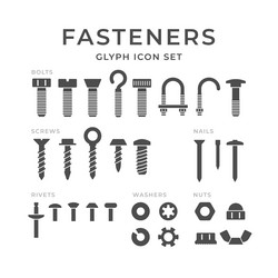 Fasteners set 2 Royalty Free Vector Image - VectorStock