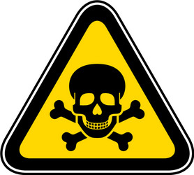 Chemical weapon warning hazard sign Royalty Free Vector