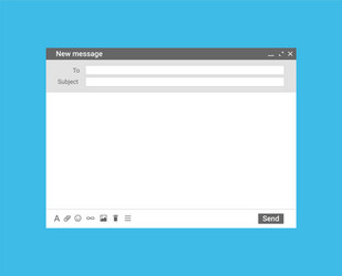 Email blank page Royalty Free Vector Image - VectorStock