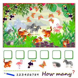 Mathematical education for children how many Vector Image