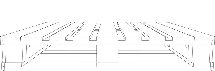 Pallet for transportation of bulky goods Vector Image