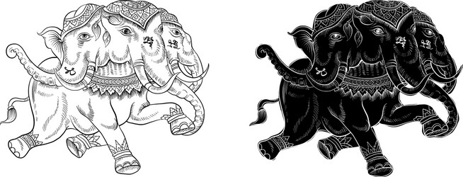 Thai Elephant Tattoo Vector Images (over 310)