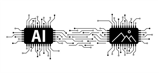 Artificial intelligence ai pictogram generated Vector Image