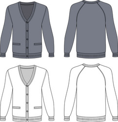 Blank long-sleeved t-shirts template Royalty Free Vector