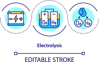 Electrolysis concept icon Royalty Free Vector Image