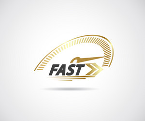 Speed logo racing event with main elements Vector Image