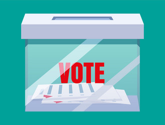Election vote box transparent with voting blanc Vector Image