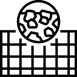 Foundation stone gravel component line icon Vector Image