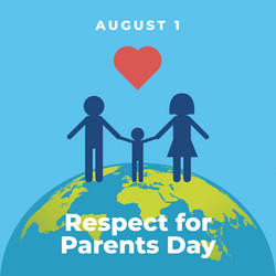Graphic of respect for parents day good Royalty Free Vector