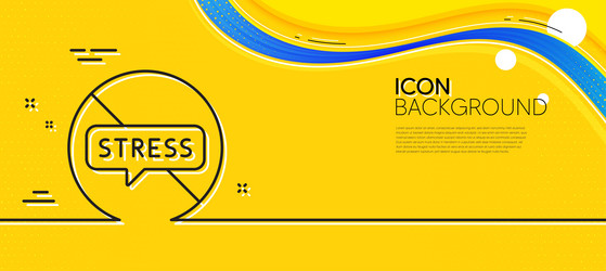 Stop stress line icon anxiety depression sign Vector Image