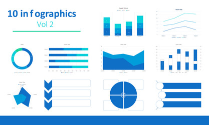 10 infographics elements Royalty Free Vector Image