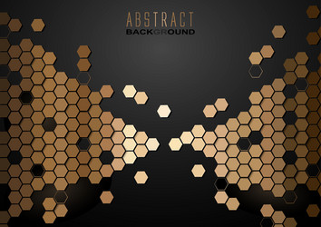 Tech background with golden elements Royalty Free Vector