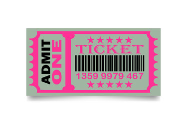 Admit one ticket icon Royalty Free Vector Image