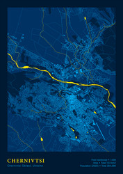 Mariupol map poster highly detailed map Royalty Free Vector