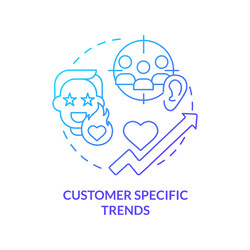 Customer specific trends concept icon Royalty Free Vector