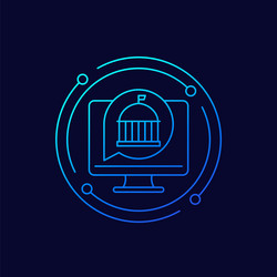 Electronic government digital transformation icon Vector Image