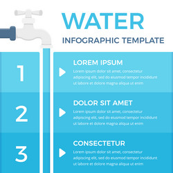 Water infographic elements information design Vector Image