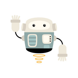 White robot electric Royalty Free Vector Image
