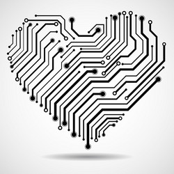 Circuit Board Heart Vector Images (over 540)