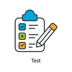 Test outline icons simple stock Royalty Free Vector Image