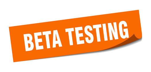 Beta testing sticker square isolated Royalty Free Vector