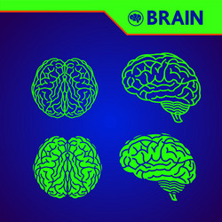 Human brain innovation thinking emblem Royalty Free Vector