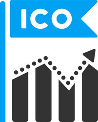 Ico chart rounded icon Royalty Free Vector Image