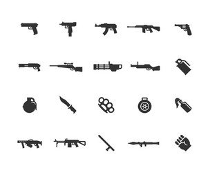 Weapons mix Royalty Free Vector Image - VectorStock