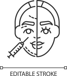 Skin injections rgb color icon Royalty Free Vector Image