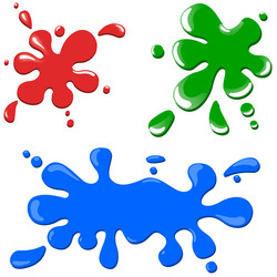 Paintball color splash set Royalty Free Vector Image