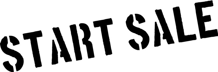 Start sale rubber stamp Royalty Free Vector Image