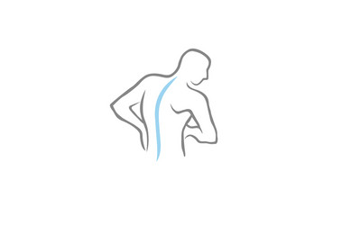 Creative chiropractic back spine logo design Vector Image
