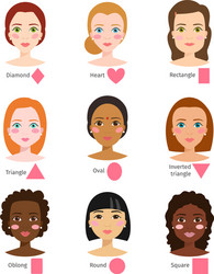 Different kids faces Royalty Free Vector Image